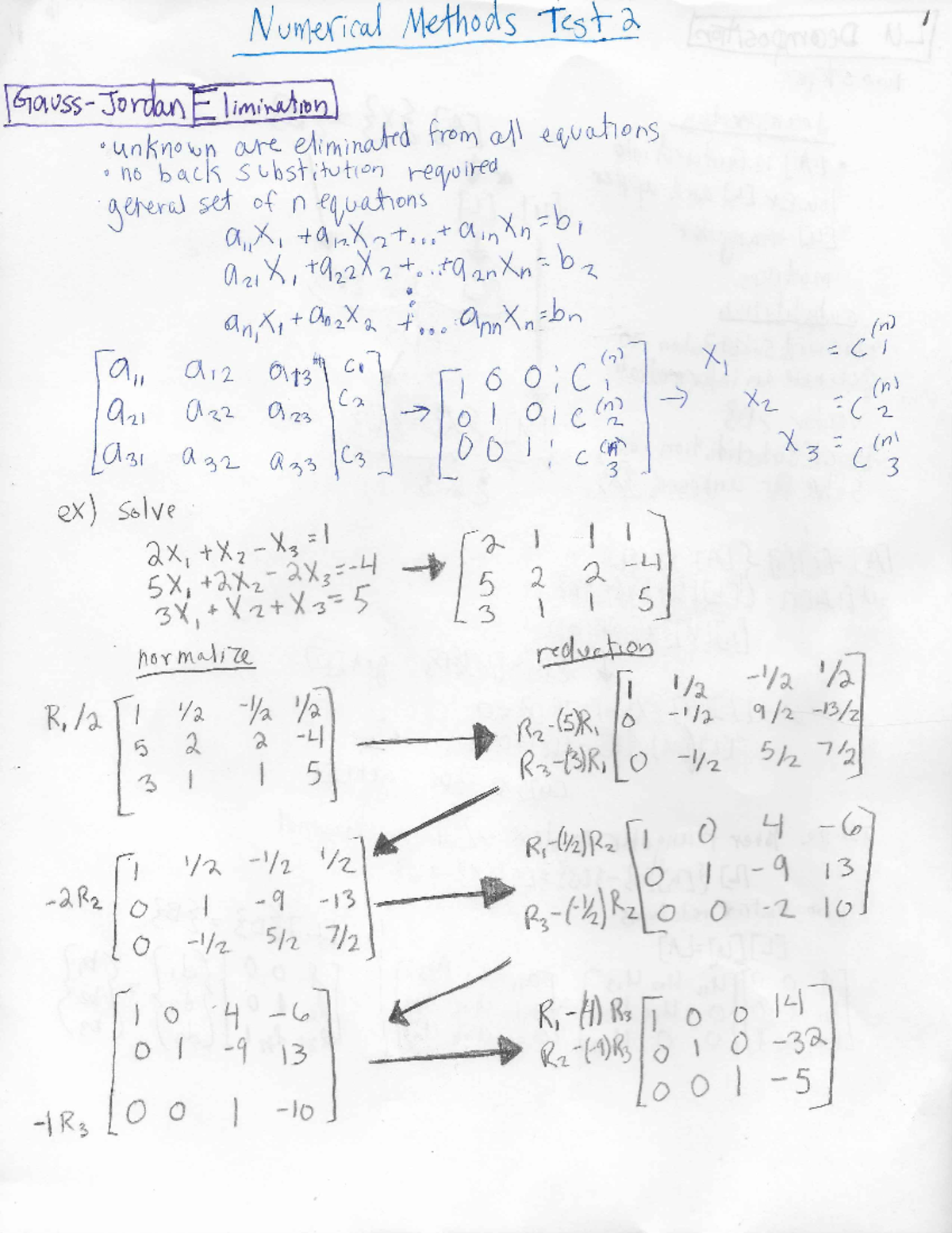 Numerical Methods Test 2 Outline - NUWXiaJ MWMS mm M»— Gunknom MC mmwd ...
