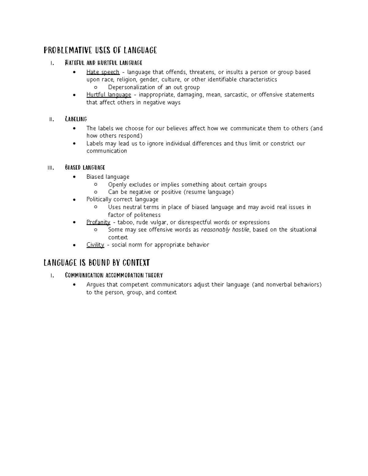 Problemative USES OF Language - PROBLEMATIVE USES OF LANGUAGE I ...