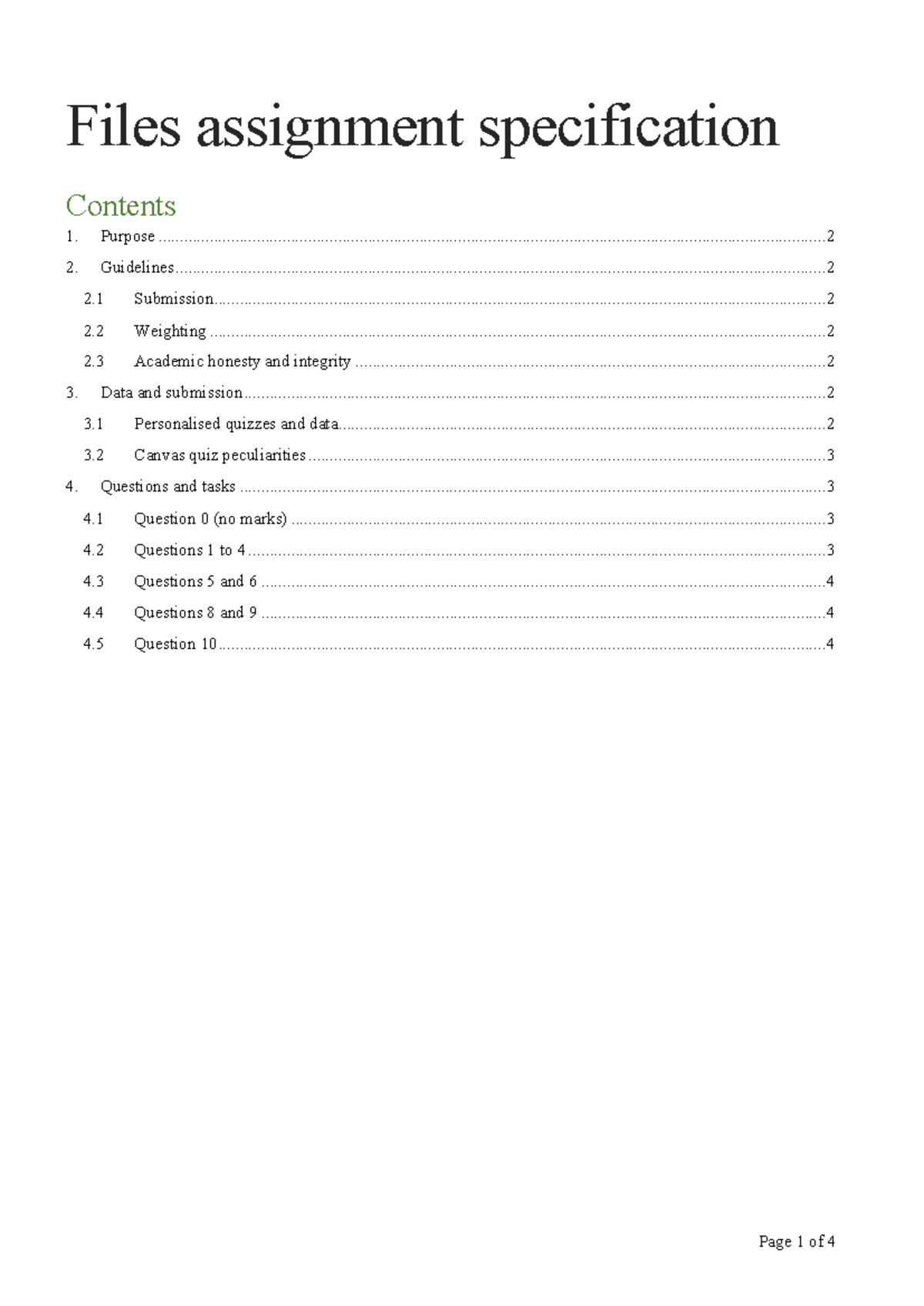 Files assignment specification 2024S2 - Files assignment specification Purpose - Studocu