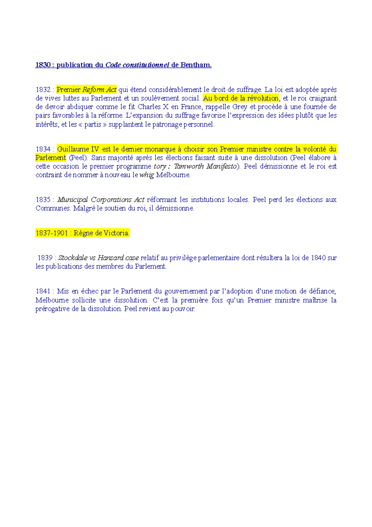 contempo dates XVIII - 1830 : publication du Code constitutionnel de ...