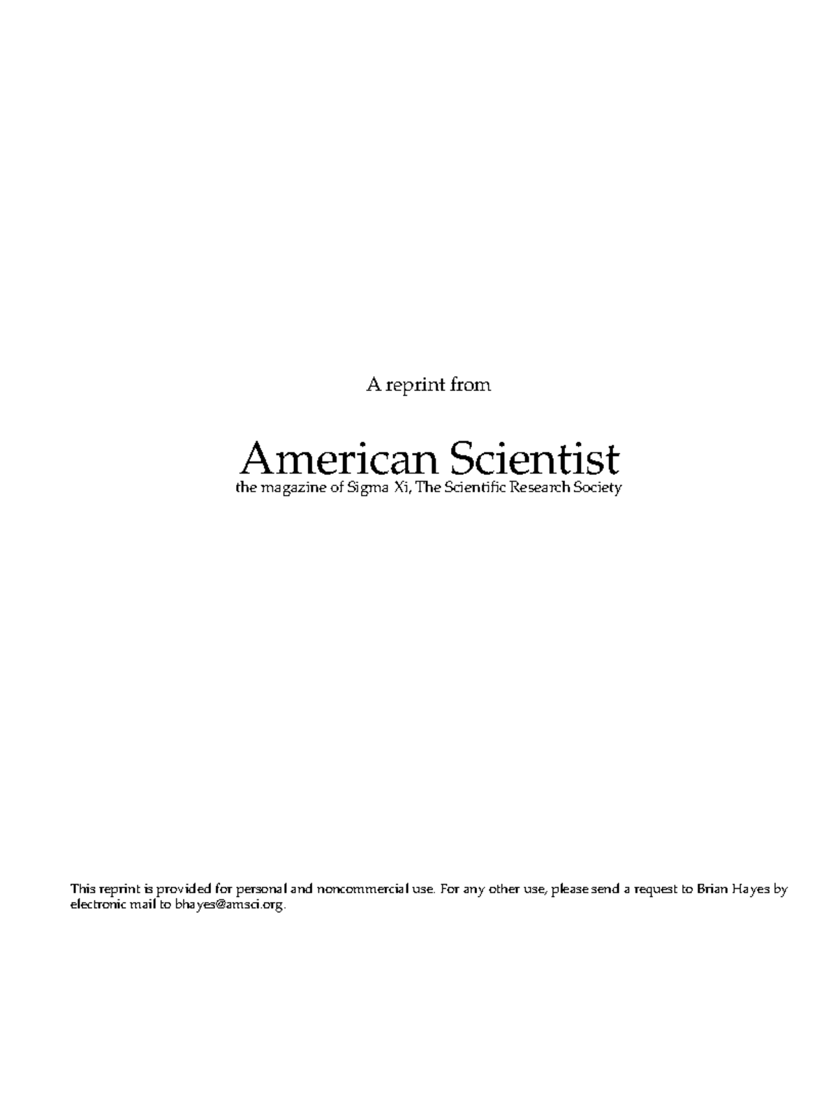Semicolon wars - A reprint from American Scientist the magazine of ...