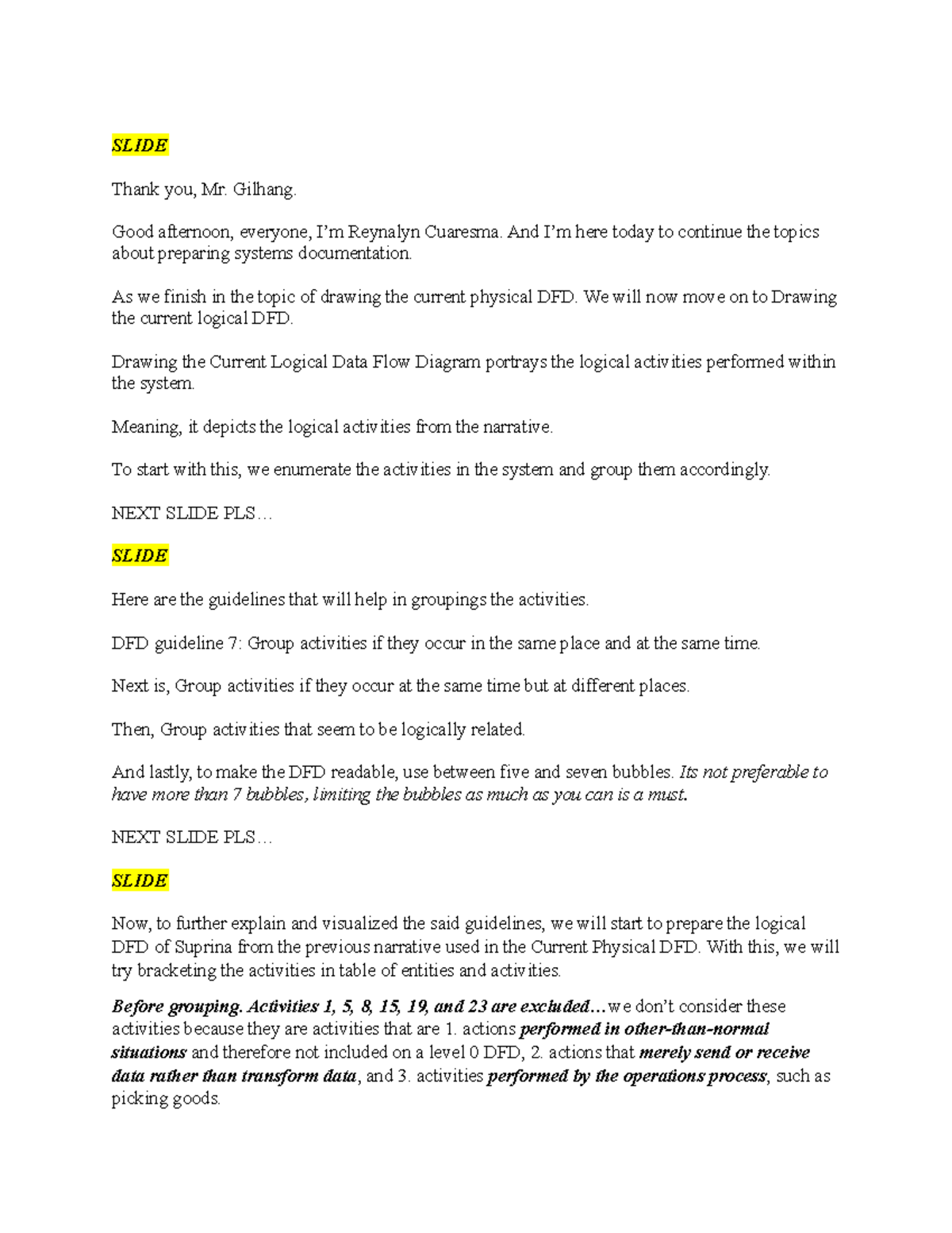 Report- Script-2 - ... - SLIDE Thank you, Mr. Gilhang. Good afternoon ...