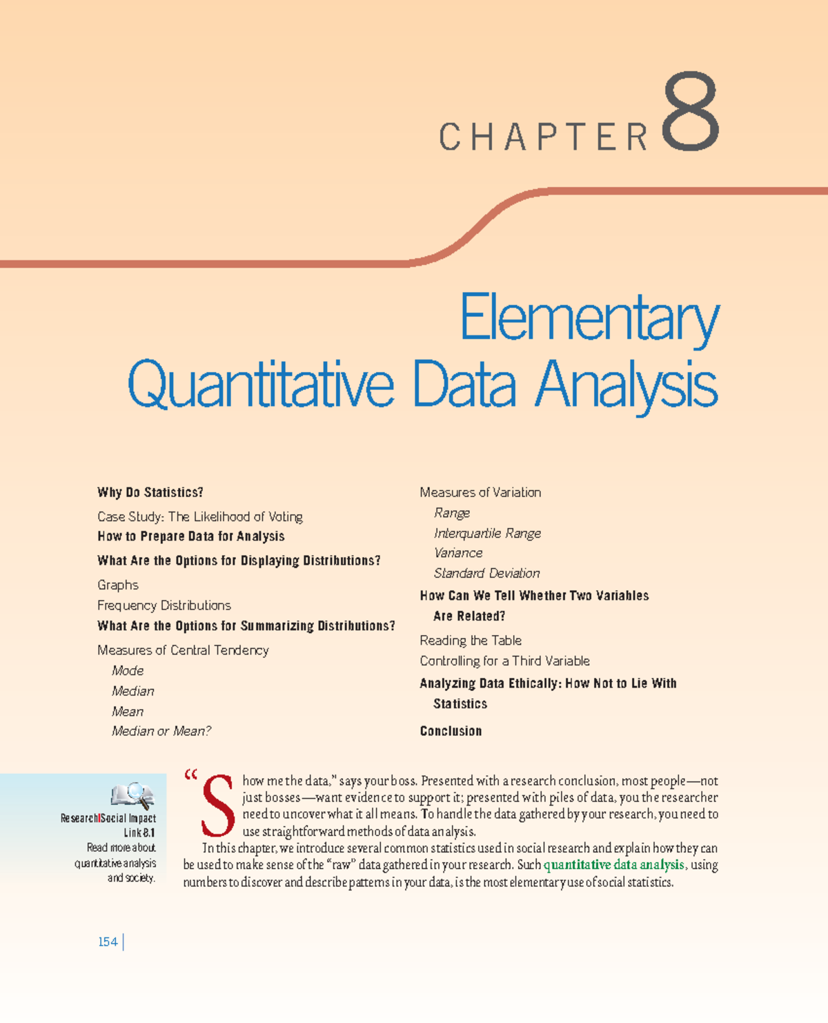 Descriptive statistics - CHAPTER 8 Elementary Quantitative Data ...