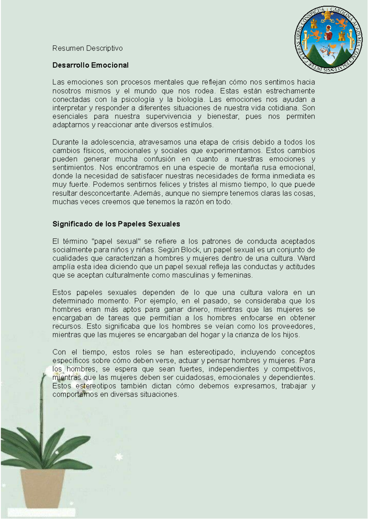 Resumen Descriptivo - aprender ingles - Resumen Descriptivo Desarrollo ...