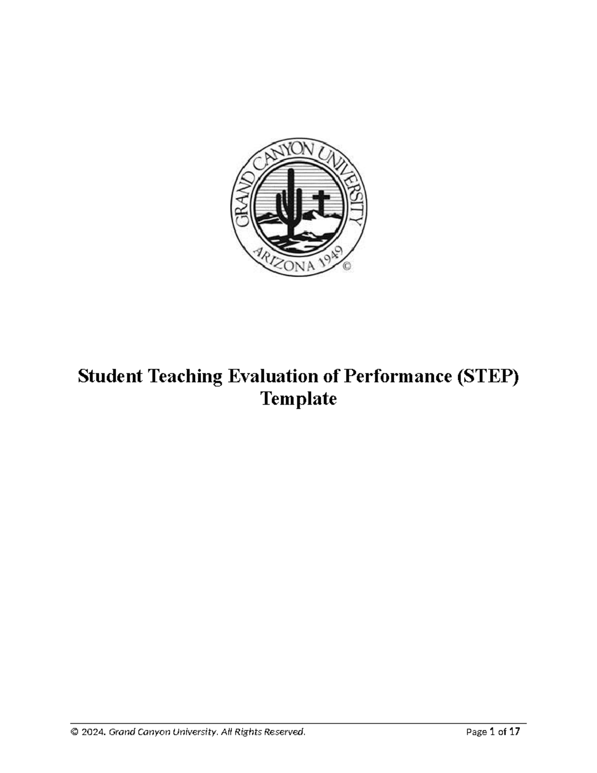 STEP Template - Student Teaching Evaluation of Performance (STEP ...