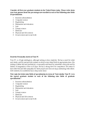 Psychology Questions - Saavedra and Silverman Strengths and Weaknesses ...