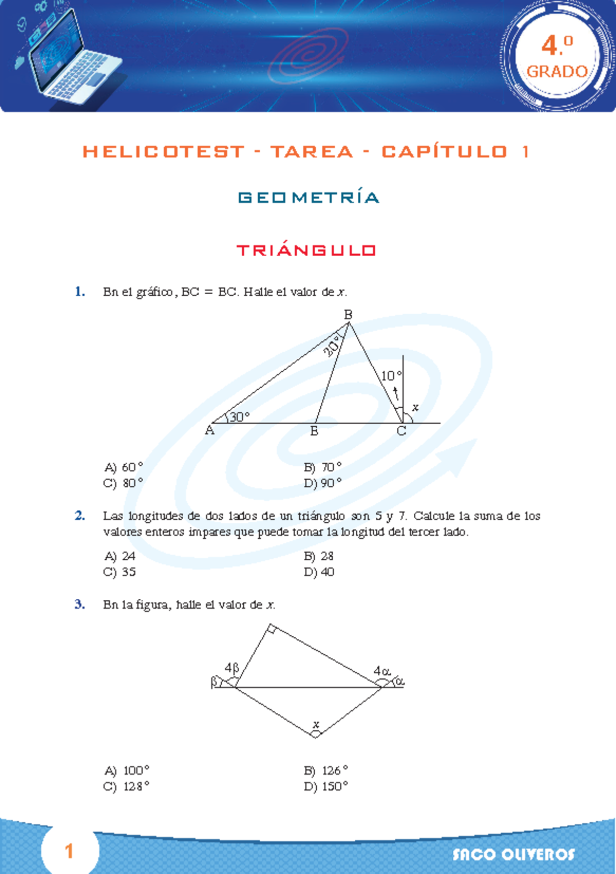 3 Geom 4º Cap1 Preg Tarea 24 - 1 SACO OLIVEROS HELICOTEST - TAREA ...