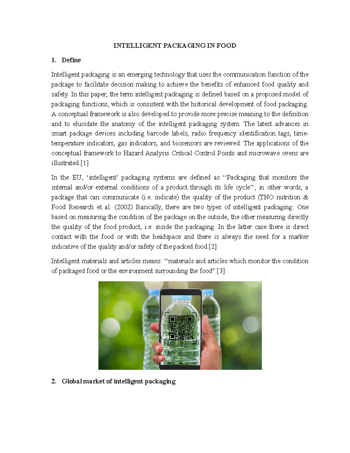 11 Intelligent Packaging IN FOOD - INTELLIGENT PACKAGING IN FOOD Define ...