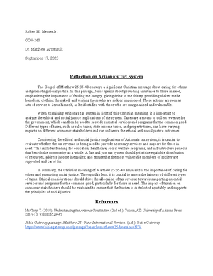 Topic 2 Assignment 1 - GOV-260: Analyzing Taxes Worksheet Part One ...