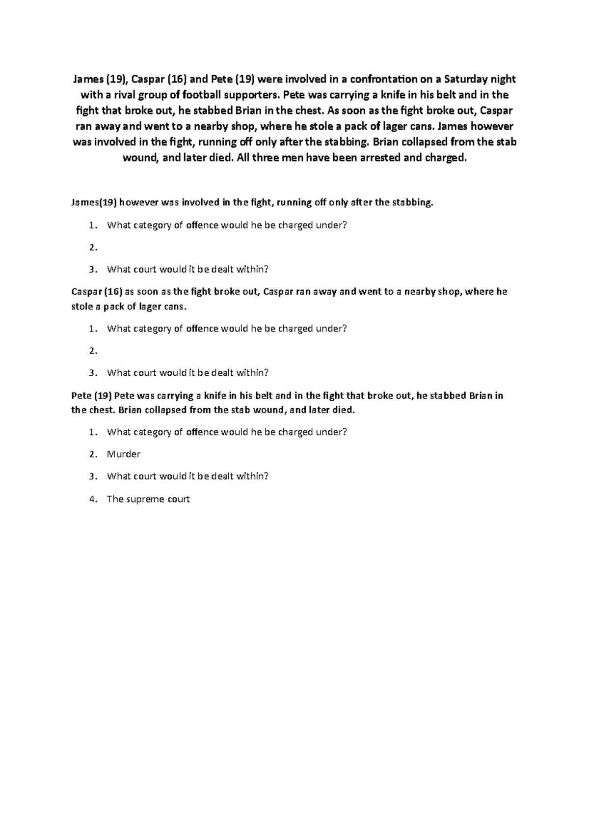 Unit 23 -Lesson 7 Criminal Court Hierarchy Application student task ...