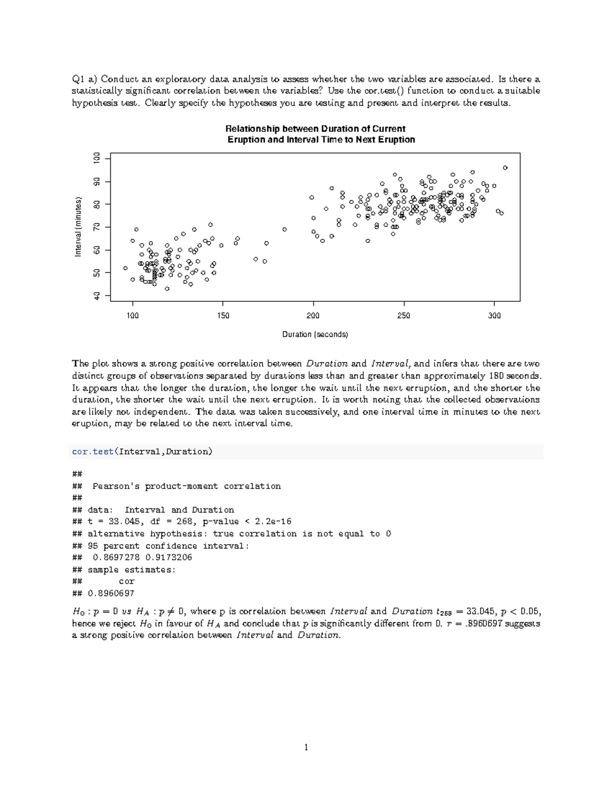 Assignment 1Q1mrkd - Q1 a) Conduct an exploratory data analysis to ...