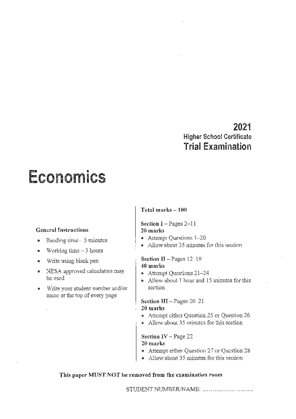 2021 ind eco paper - asdf - 2021 Higher School Certificate Trial ...