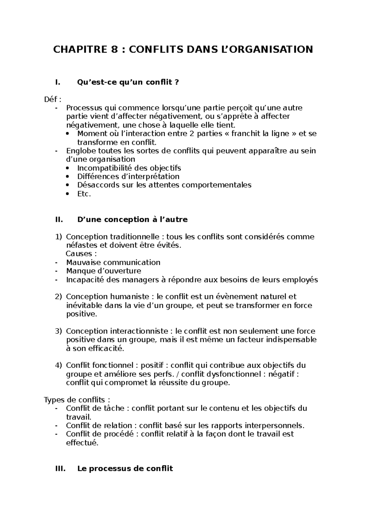 Chapitre 8 mana - cours management - CHAPITRE 8 : CONFLITS DANS L ...