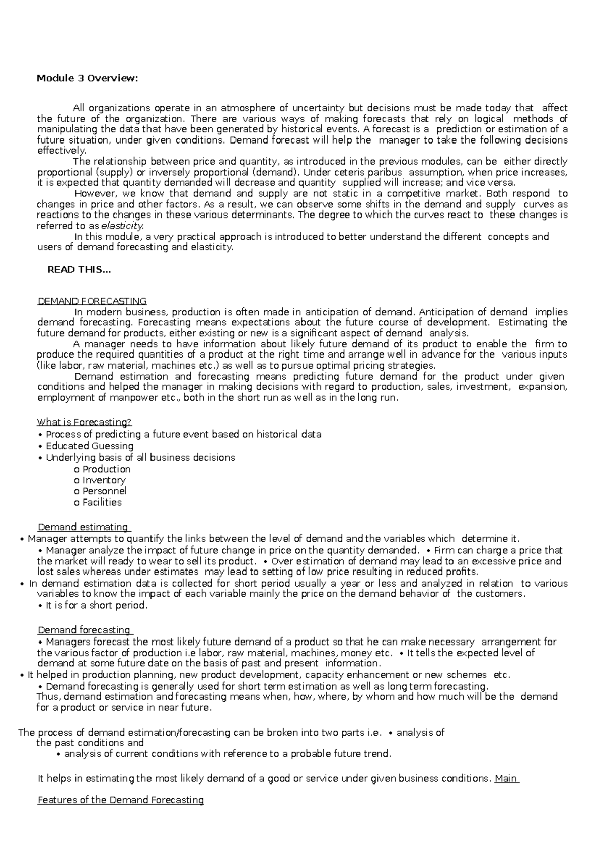 Module 3-9 - notes that might help - Module 3 Overview: All ...