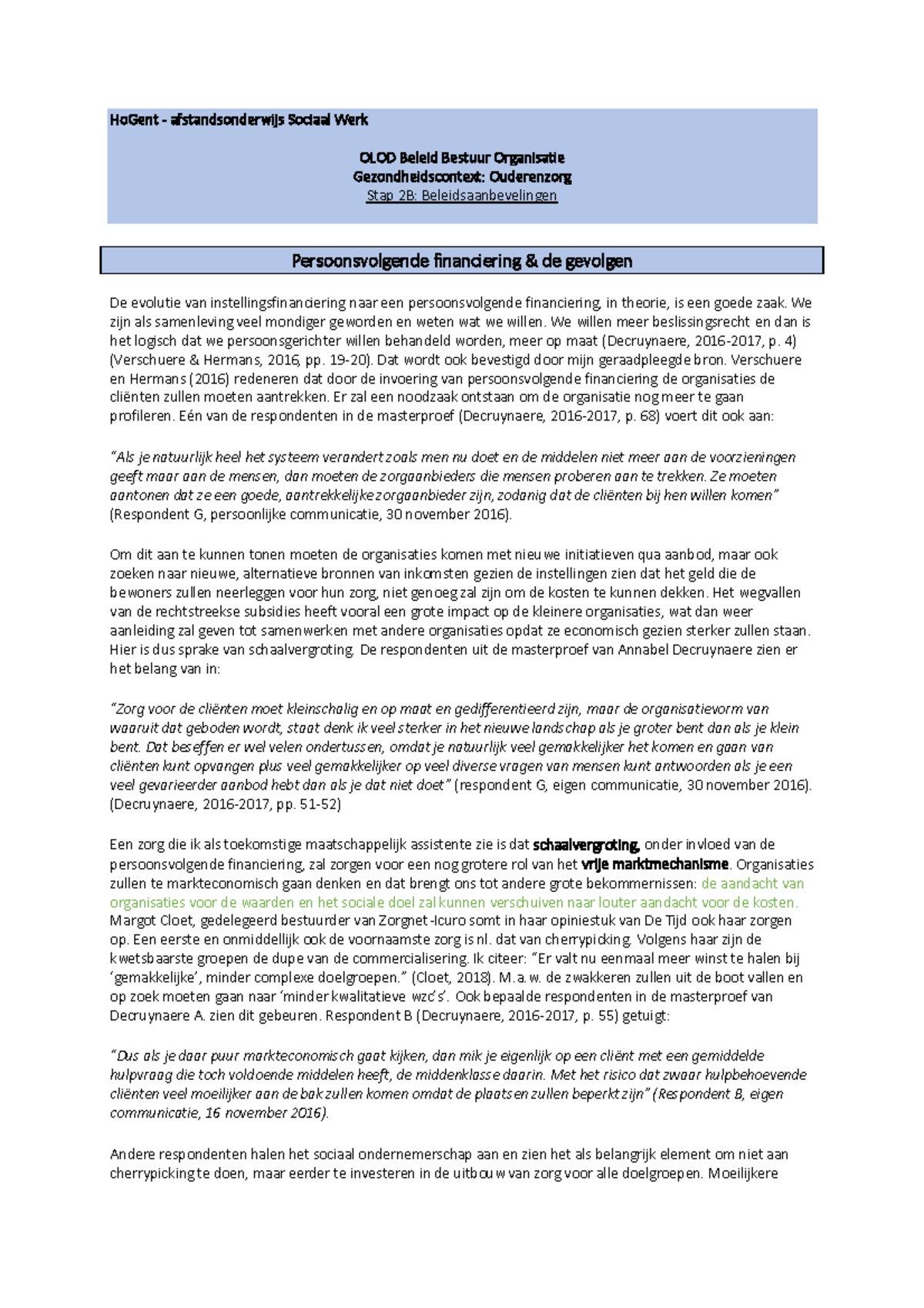 BBO voorbeeld beleidsaanbeveling 0 - HoGent - afstandsonderwijs Sociaal ...