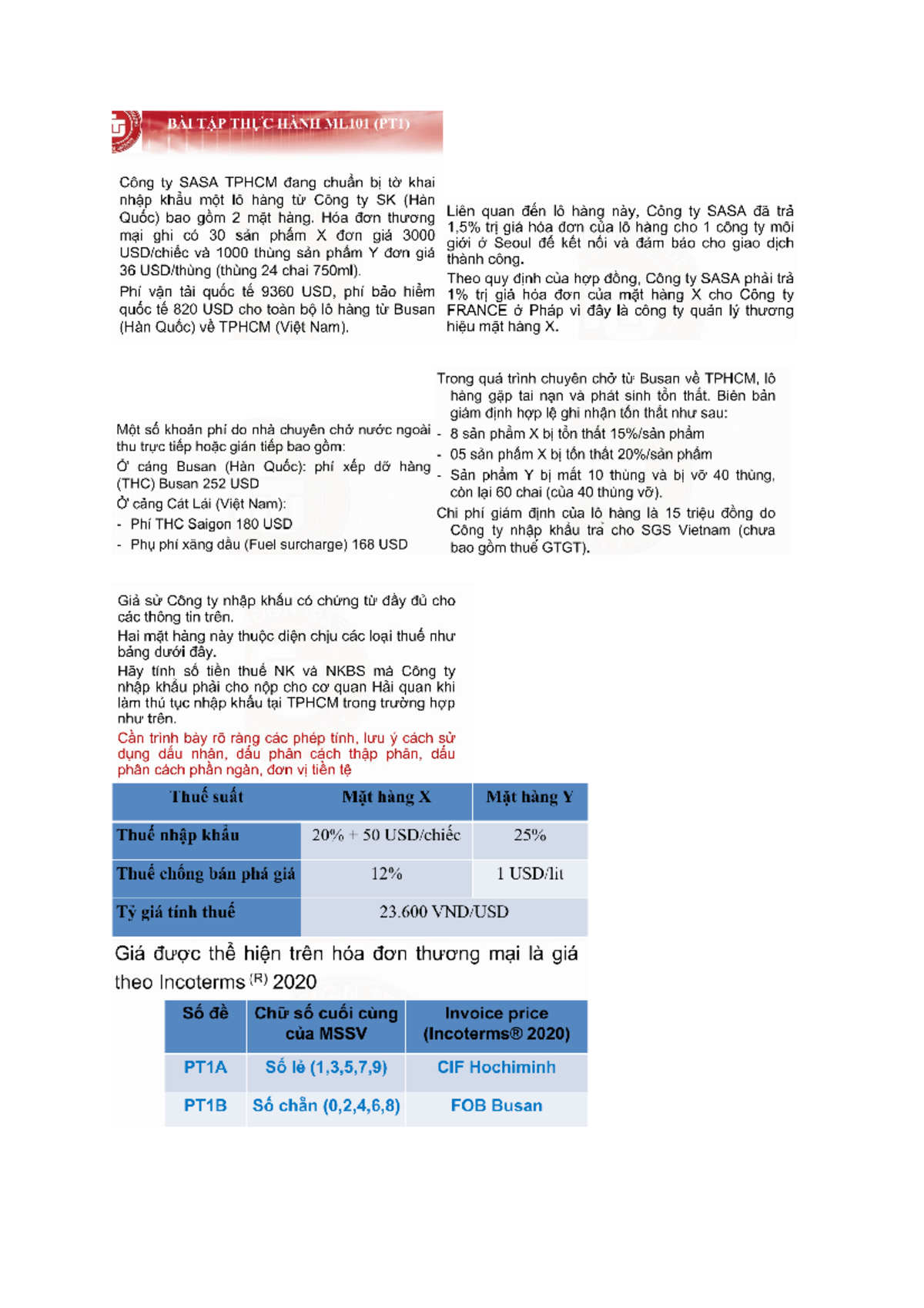 Bài tập - Thuế là khoản đóng góp bắt buộc theo quy định của PL Ở góc độ ng thu thuế: là - Bài ...