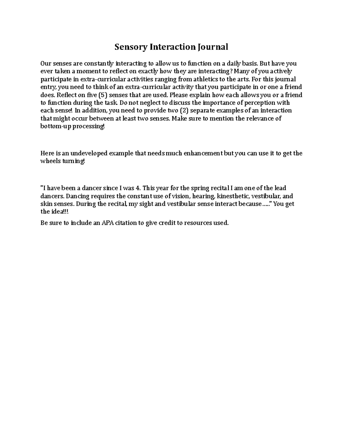 Sensory Interaction Journal - But have you ever taken a moment to re ...