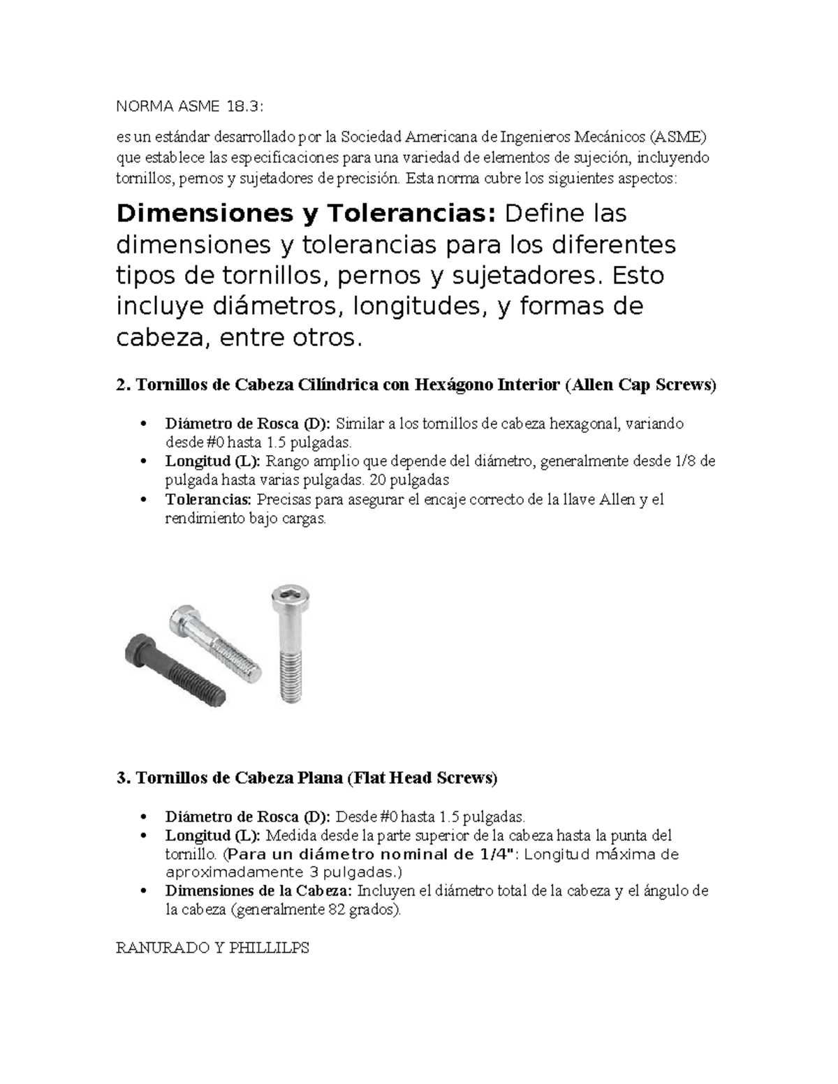 Norma ASME 18 - NORMA ASME 18: es un estándar desarrollado por la ...