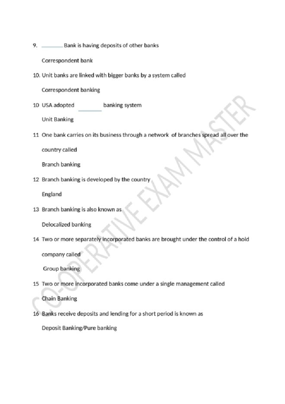 B2 - Banking question and answers - Banking Theory and Practice - Studocu