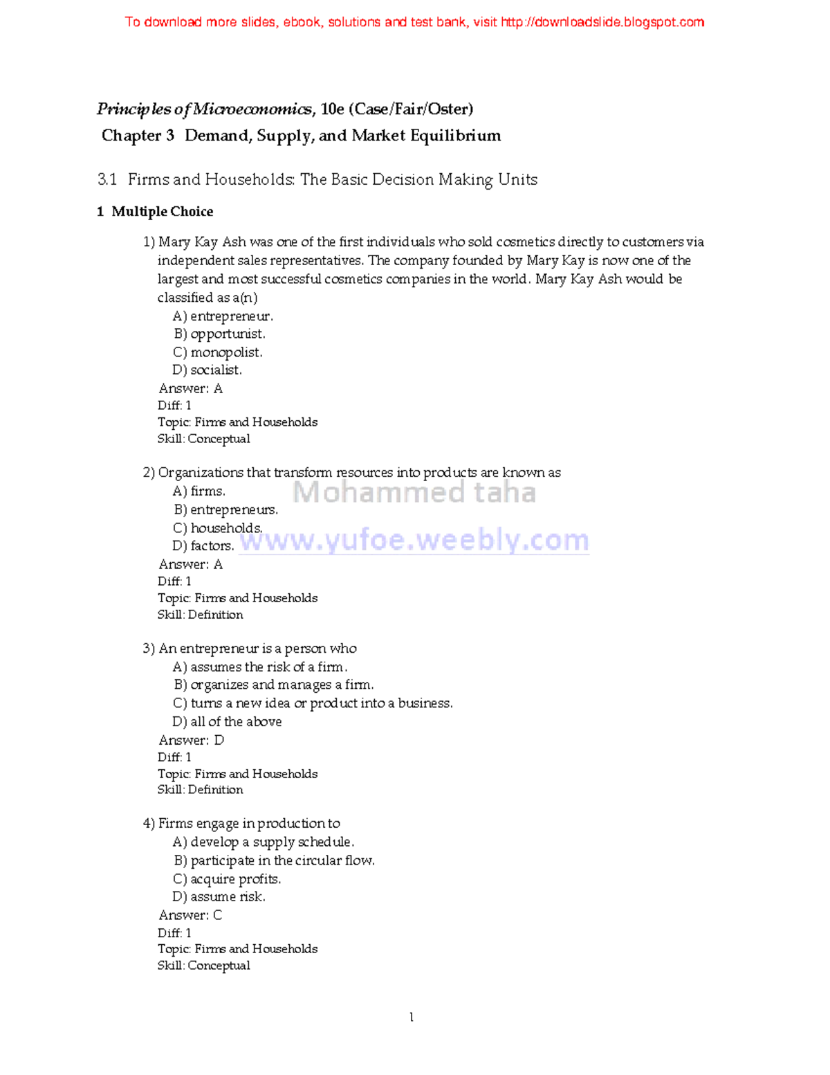 Chapter 3 demand supply and market equilibrium - Principles of ...