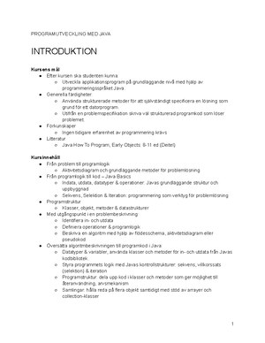 Övningsuppgifter D0019N Java - D0019N Programutveckling med Java ...