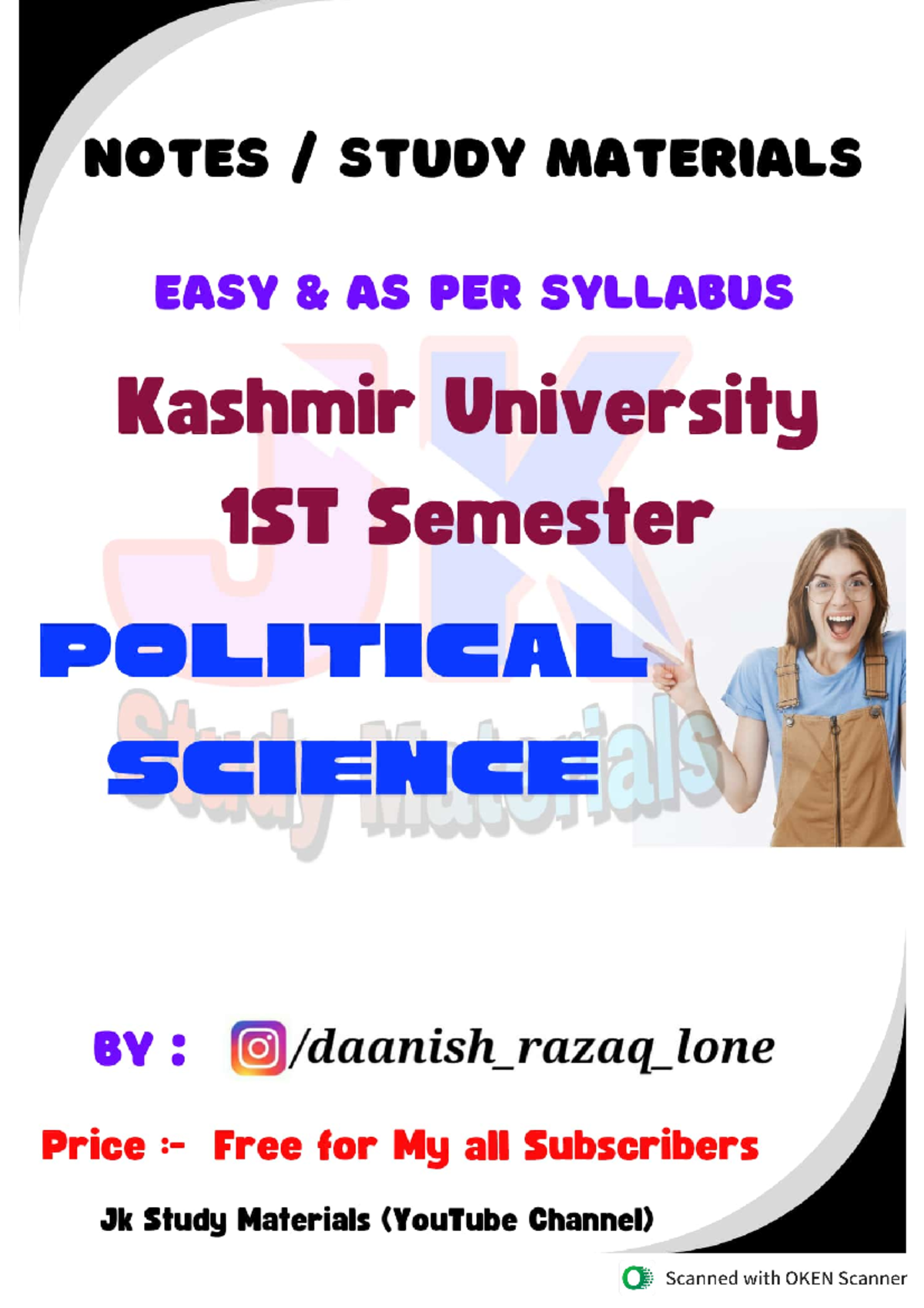 1st Sem Political Science Notes (KU) - political science - Studocu