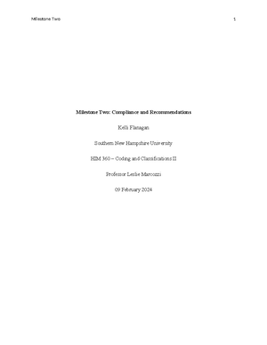 Flanagan 7-2 Final Project HIM 360 - Monthly Compliance Report Kelli Flanagan Southern New ...