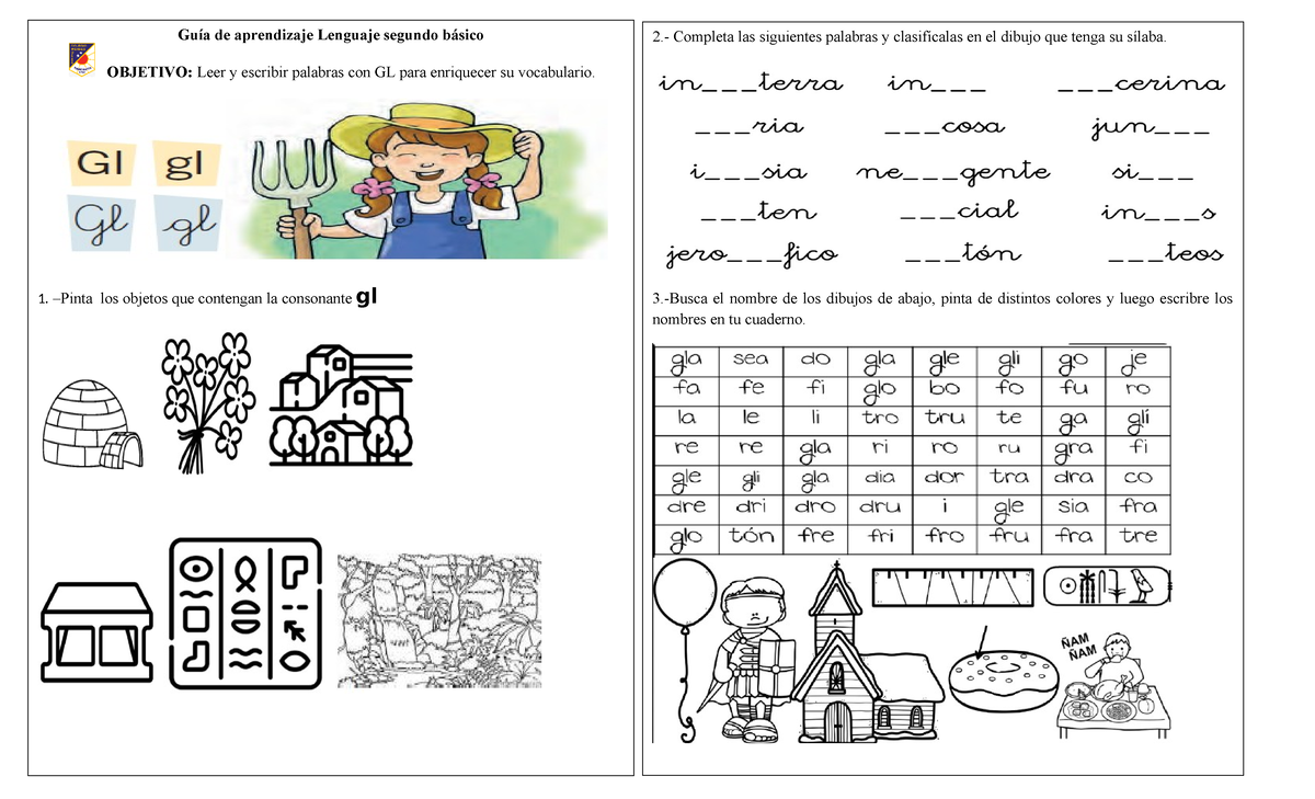 Guía de aprendizaje Lenguaje gl-gr - Guía de aprendizaje Lenguaje ...