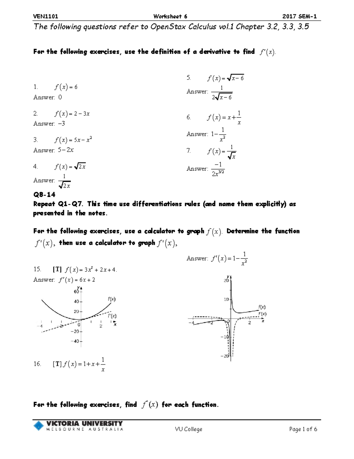 Worksheet 06 with answers - ####### The following questions refer to ...