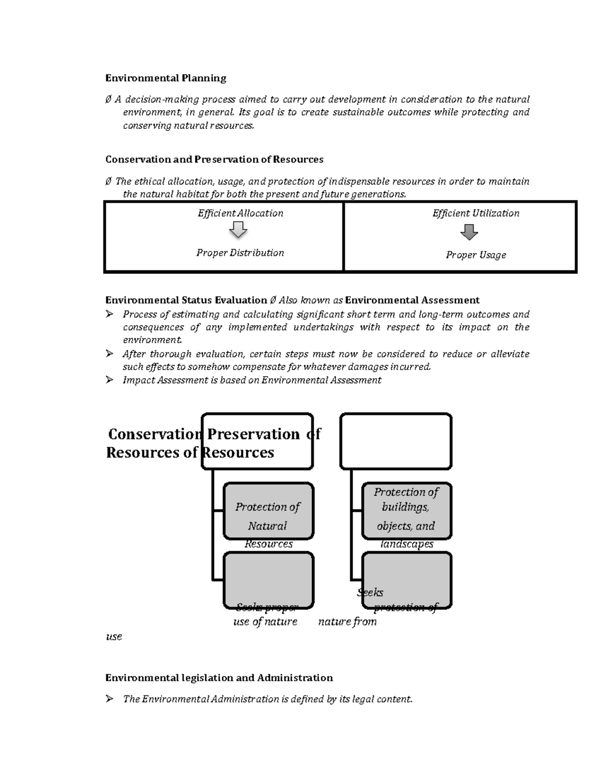 Environmental Planning - Its goal is to create sustainable outcomes ...