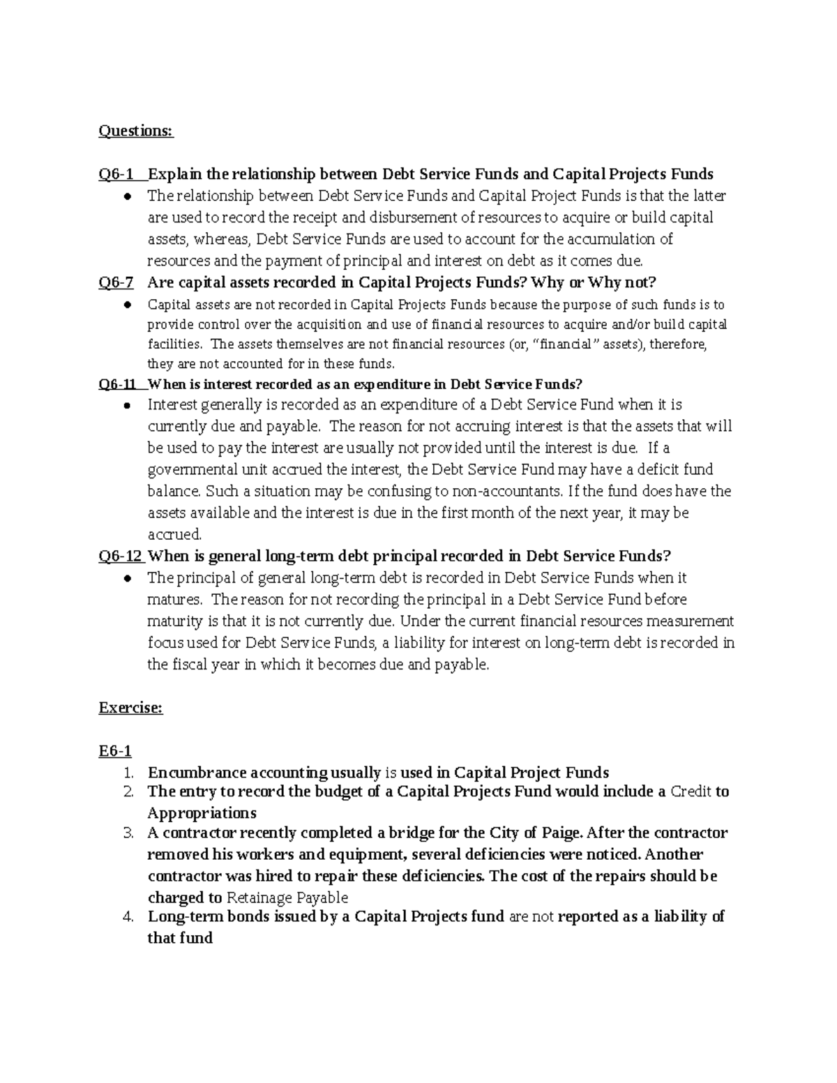Chapter 6 HW Answers - Financial Accounting - Questions: Q6-1 Explain ...