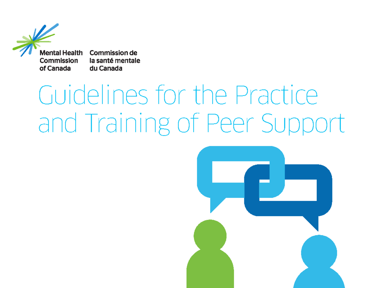 Guidelines for the Practice and Training of Peer Support - Guidelines ...