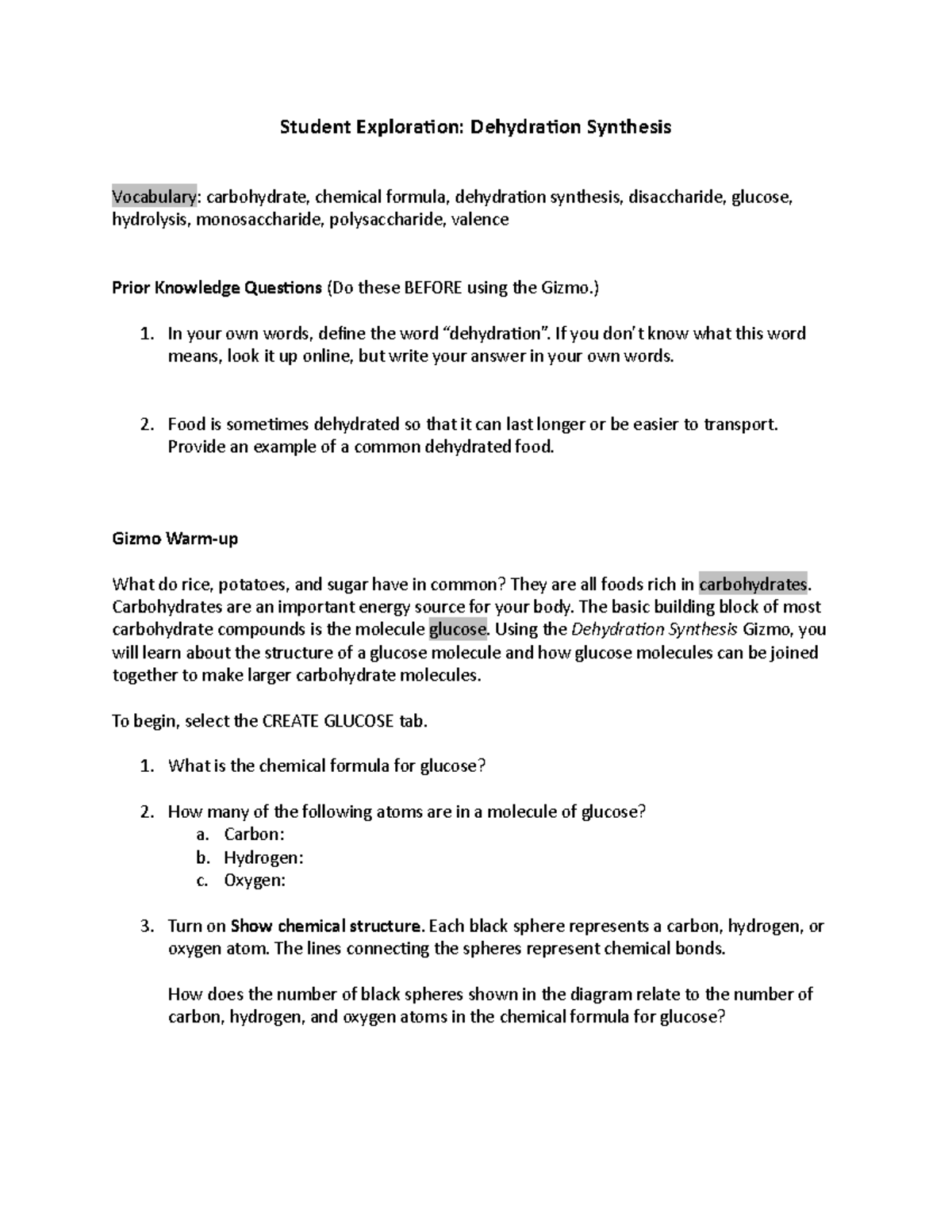 Dehydration Synthesis and Hydrolysis: Exploring Carbohydrate Reactions ...