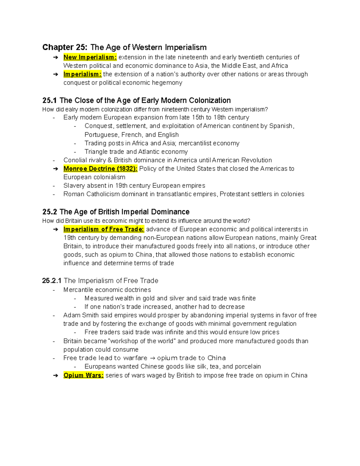 Chapter 25 Kagan - Chapter 25: The Age of Western Imperialism New ...
