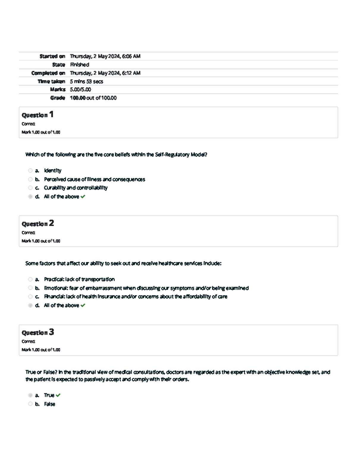 Self Quiz Unit 4 Unit 4 Self Graded Quiz Started On Thursday 2 May