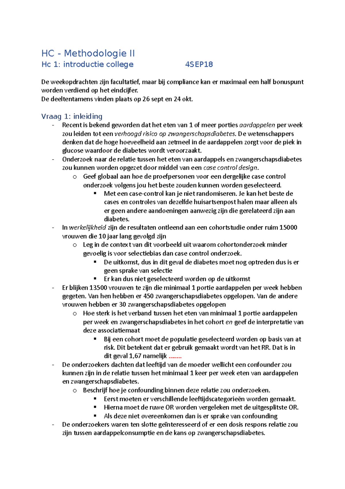 Hoorcolleges Methodologie Ii September 2018 Hc Methodologie Ii Hc
