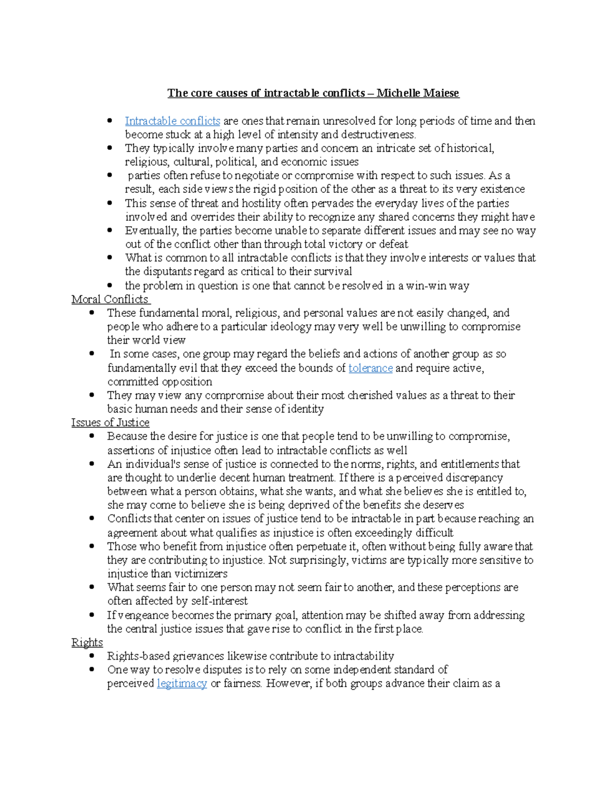 Module 3 and 4 Readings for quiz - The core causes of intractable ...