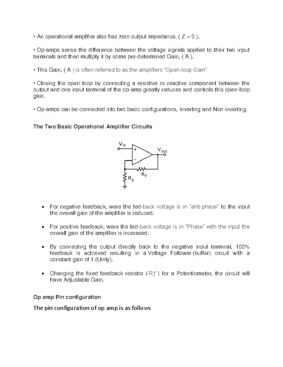3 - The Two Basic Operational Amplifier Circuits - An operational ...