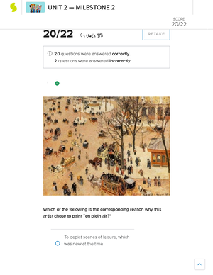 Art 101 - Study Guide for Test III - SP 19 - Study Guide for Test III ...