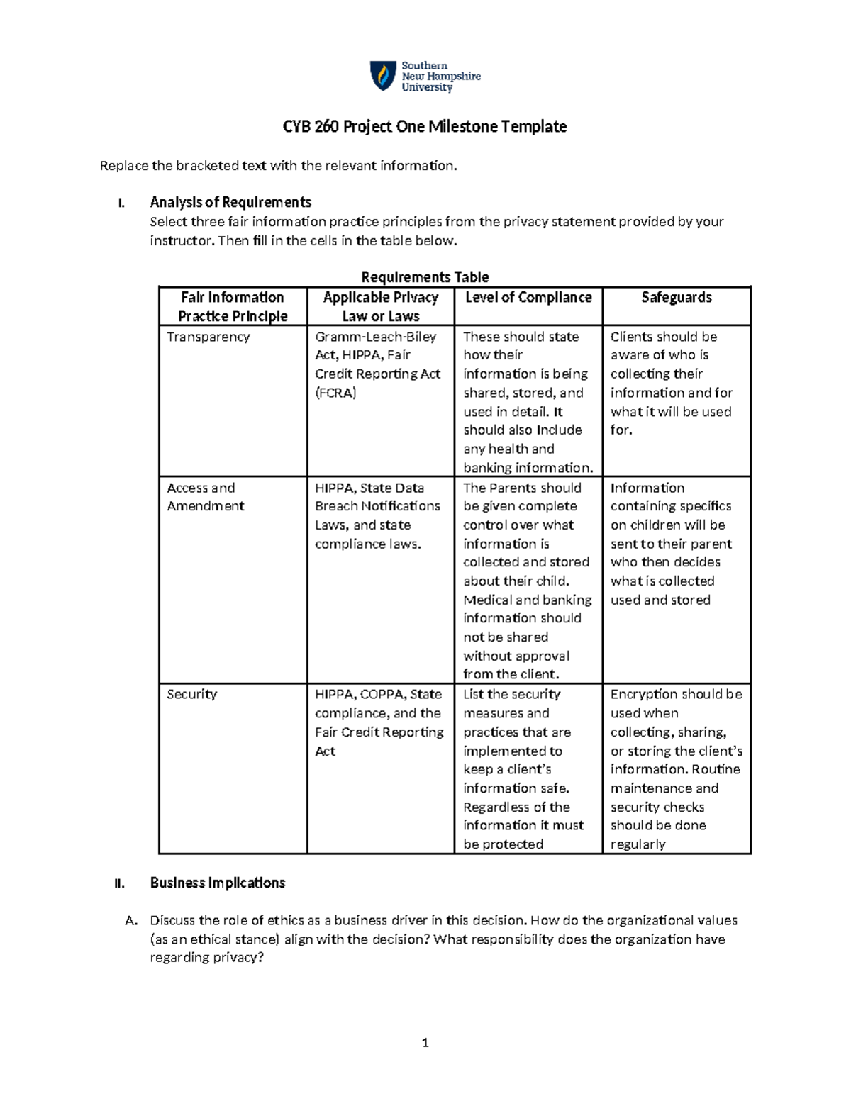 CYB 260 Project One Milestone Aaron Henderson - CYB 260 Project One ...
