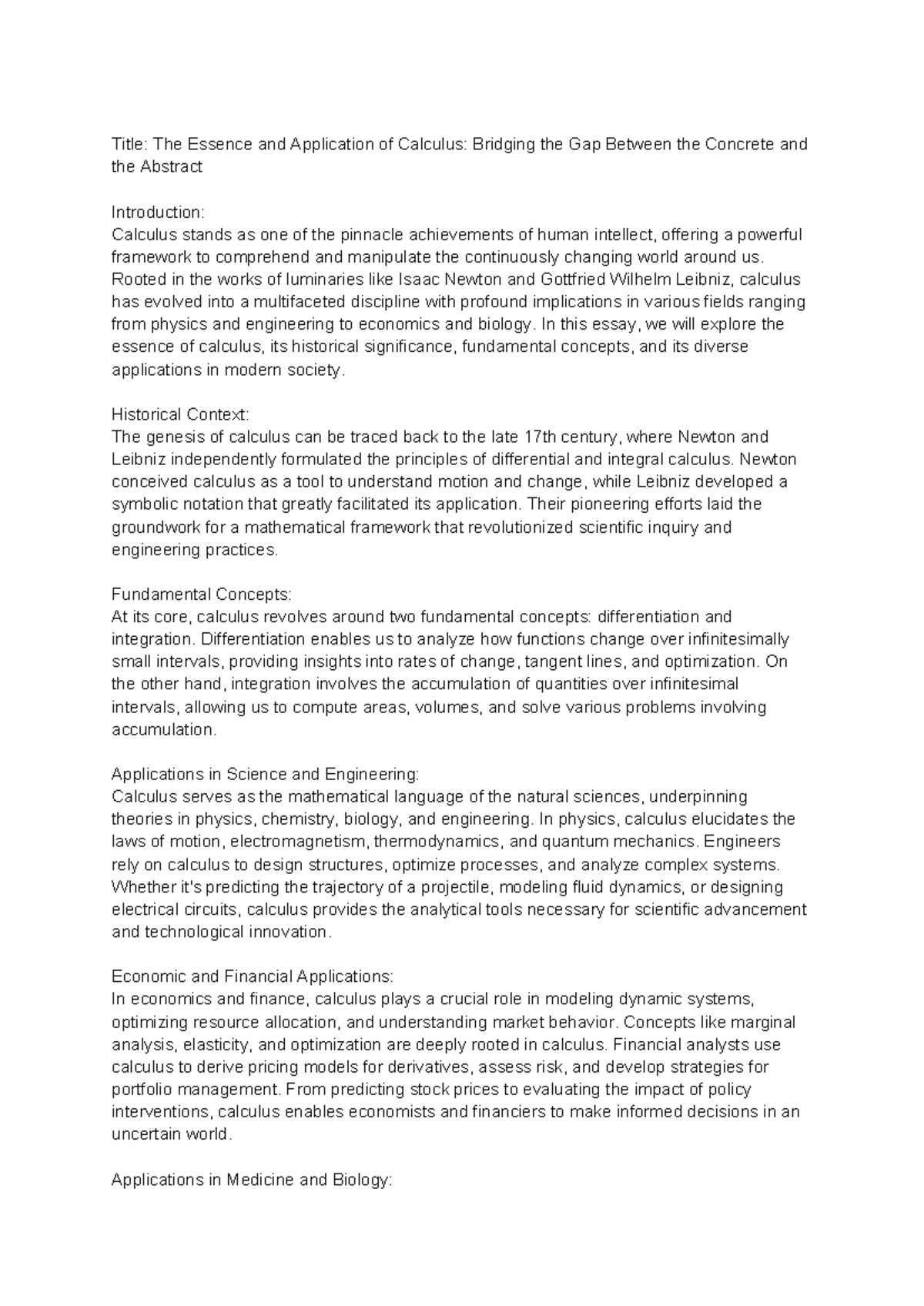 Calculus - Rooted in the works of luminaries like Isaac Newton and ...