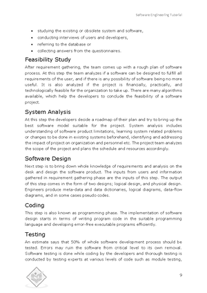 Software engineering tutorial-102-107 - Requirement Specification - The ...