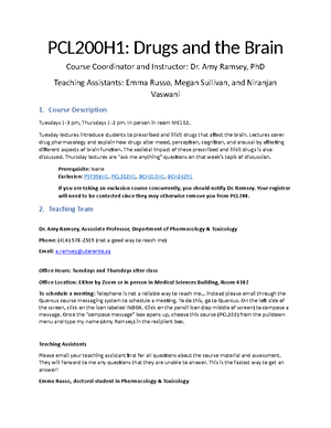 PCL200 Revision - Fall 2020, Amy Ramsey, Preparation Notes for Final ...