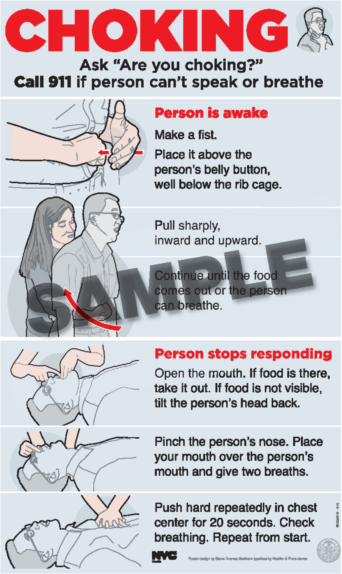 Choking-poster-sample - CHOKING Ask you Call 911 if person speak or ...