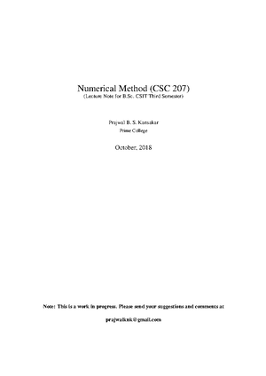 Unit III Numerical Differentiation and Integration - Numerical Method ...