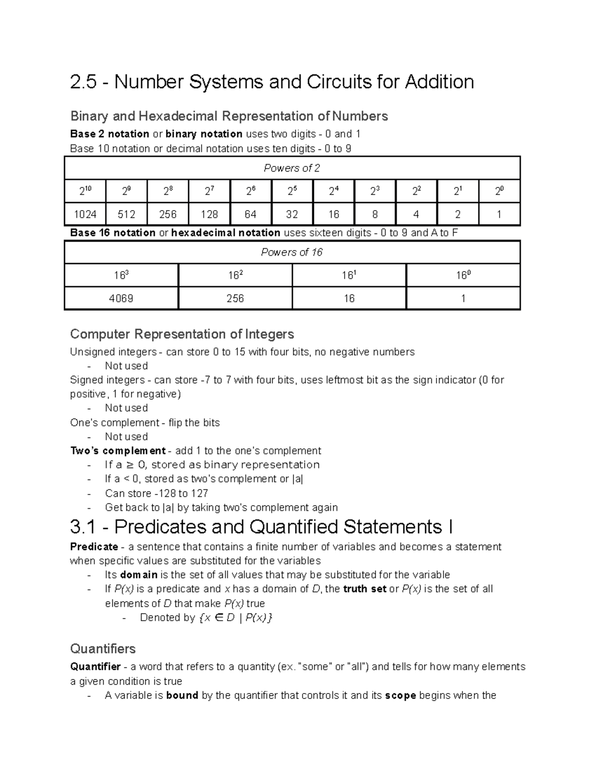 Discrete Mathematics and Applications: Section 2.5, 3.1-3.4, 4.1, 4.3-4 ...