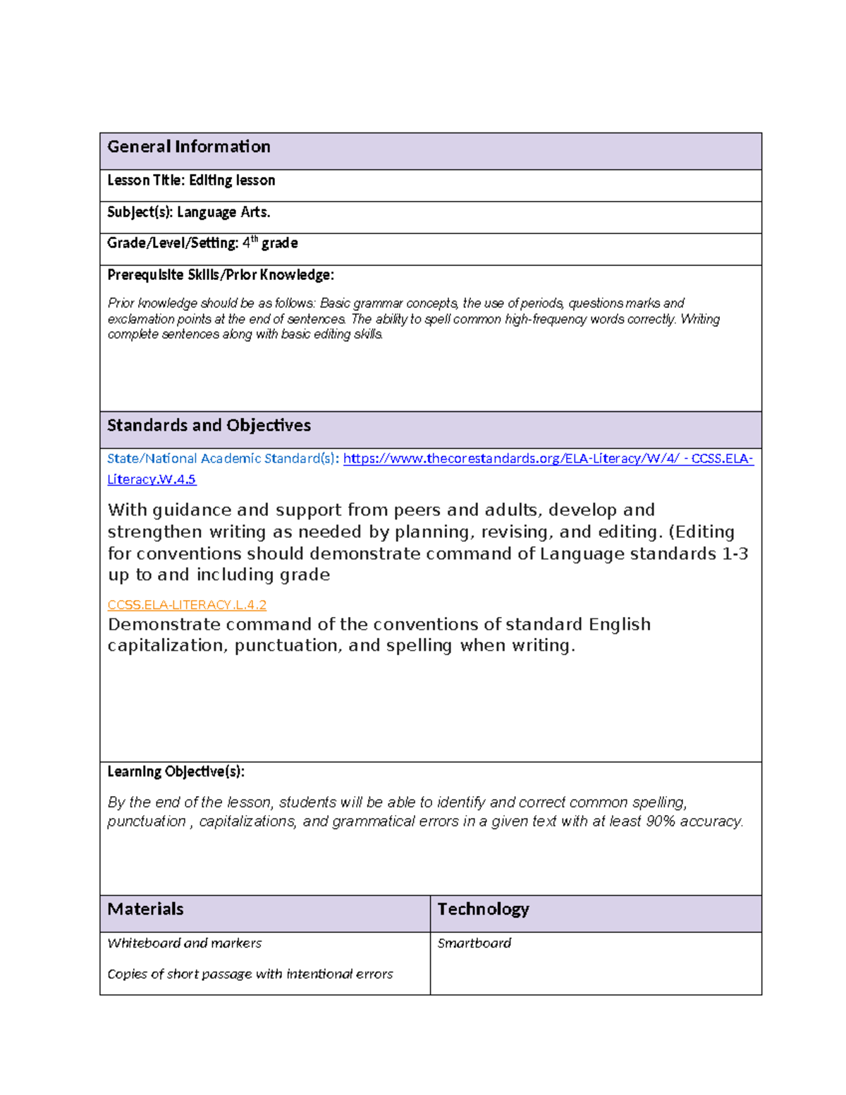 Lang Arts lesson plan1noname - General Information Lesson Title ...
