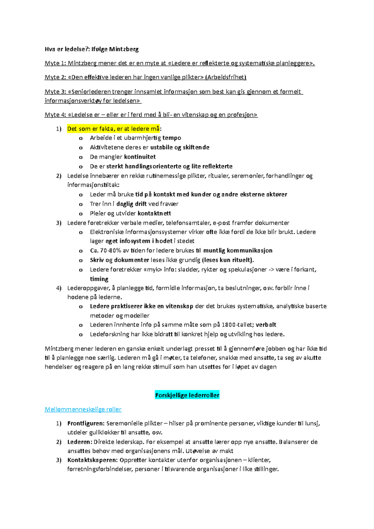 Organisasjonspsykologi, Ledelse, lederroller og administrasjon - Hva er ledelse?: Ifølge ...