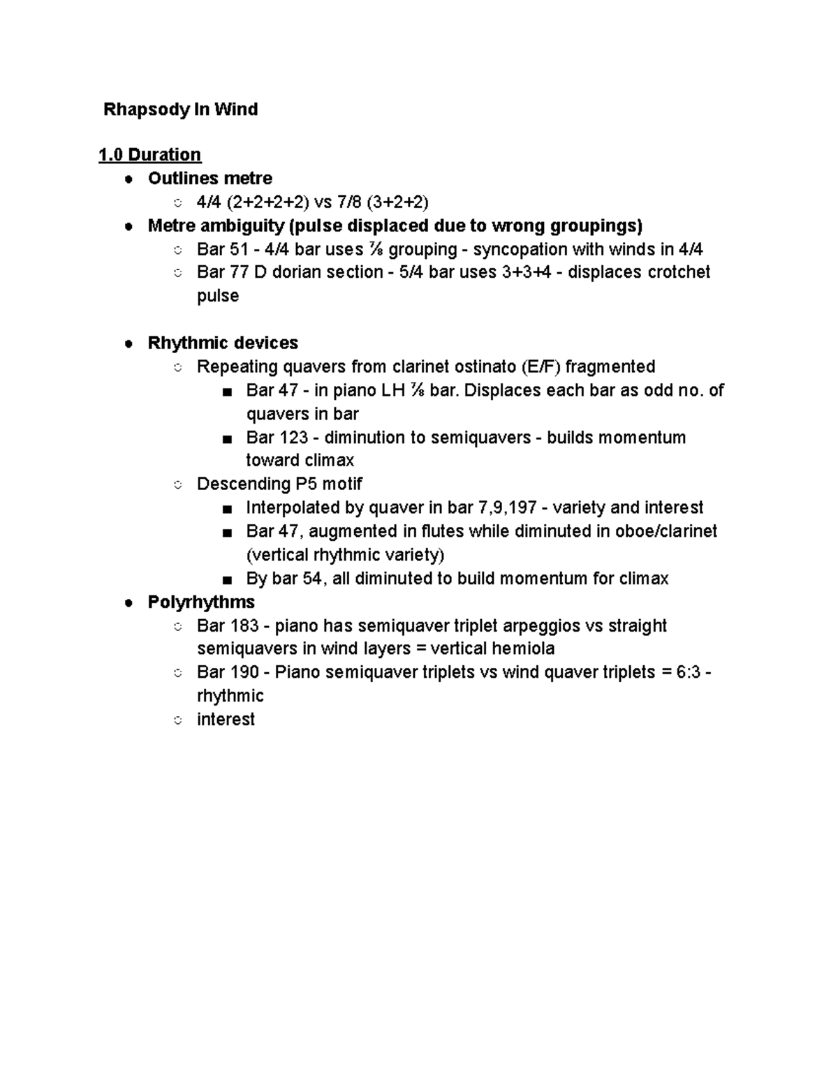 Shortened Music Notes for Paper - Rhapsody In Wind 1 Duration Outlines ...