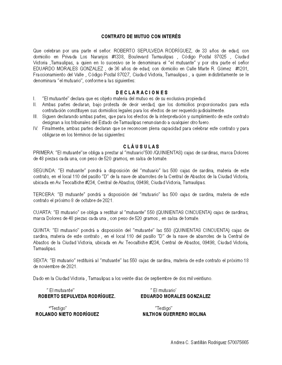 Contrato de mutuo de interes - Contratos Civiles y Comerciales - UVM ...